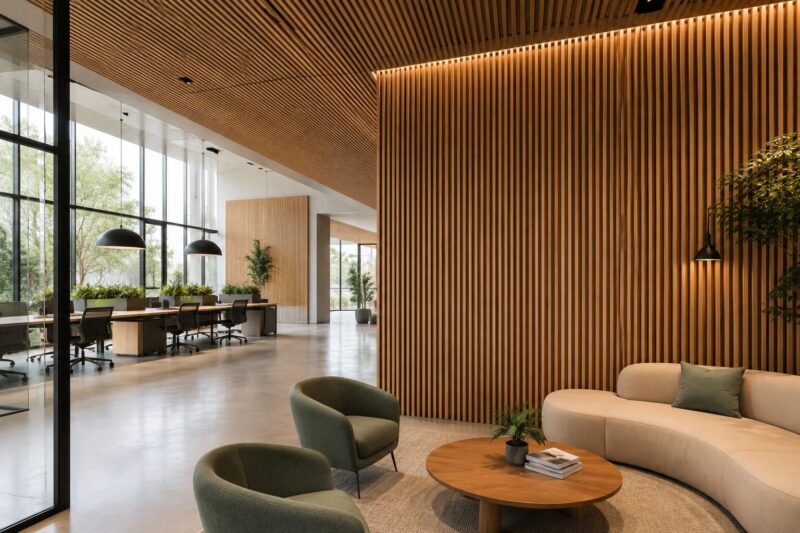 Acoustic Timber Panelling for Workplaces | Timbeck